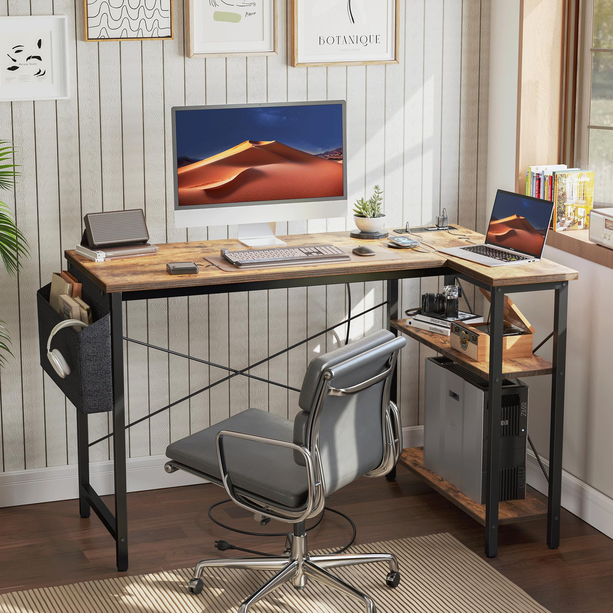 Latitude Run® 47 inch corner game table computer table study writing ...