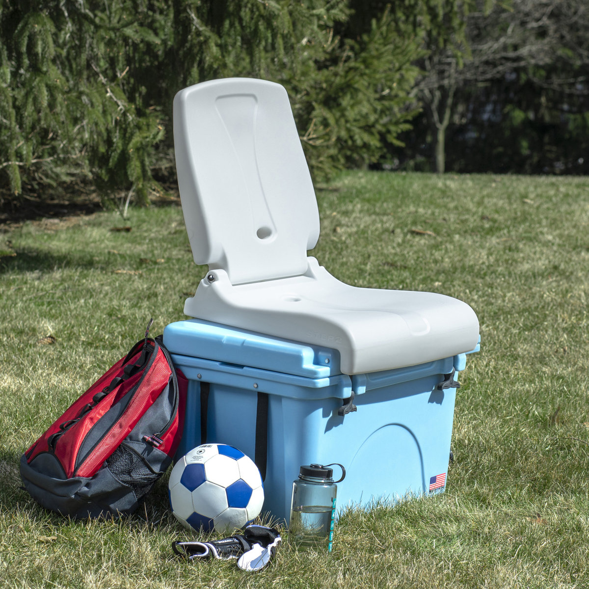 Step2 Flip Seat - Foldable, Portable Seat Stays in Place on Pool Edges ...