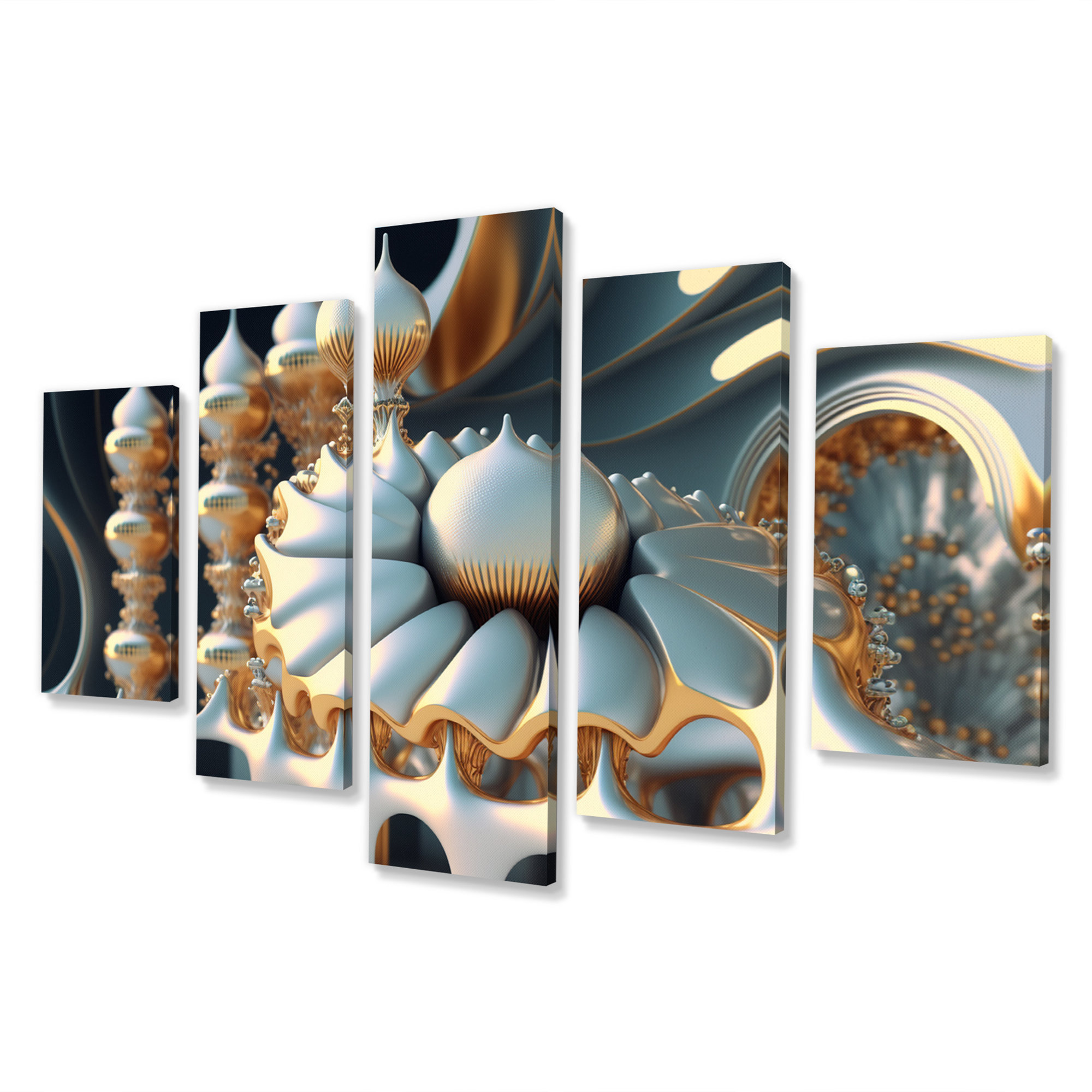 Design Art Fractal Futuristic Architecture I - Fractals Wall Decor - 5 ...
