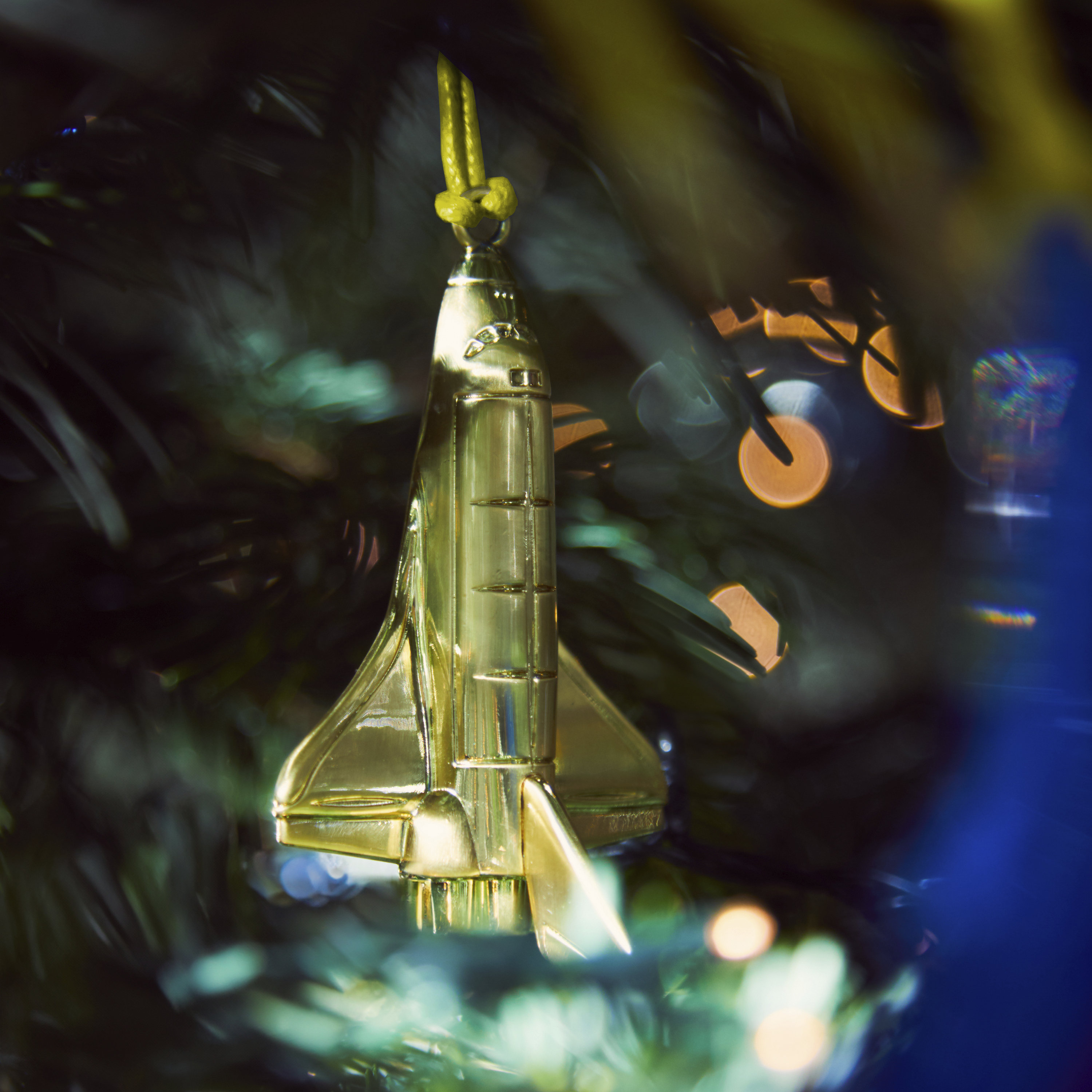 Waterford Christmas Rocketship Golden Ornament | Wayfair