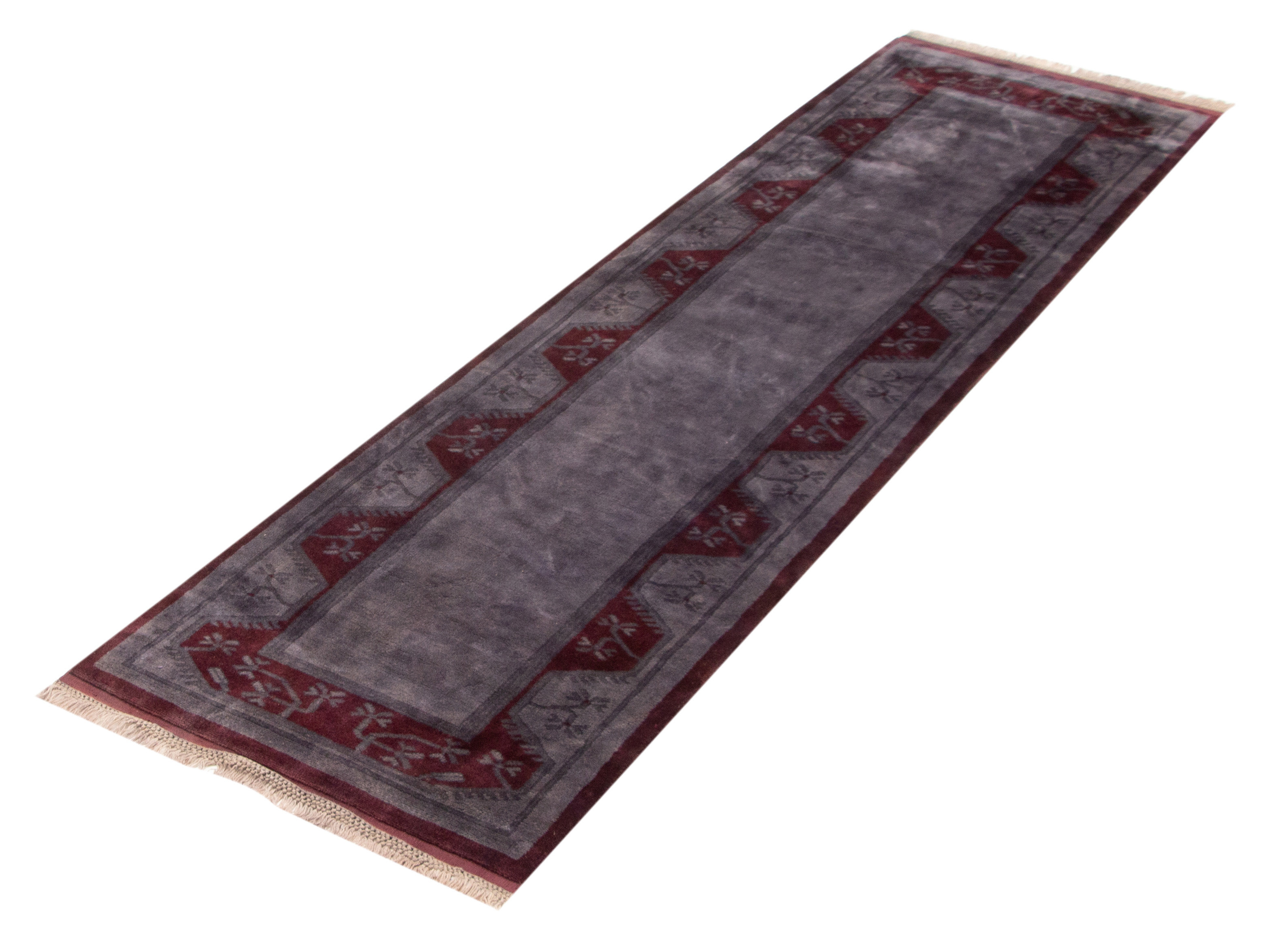 Hokku Designs One of kind Hand-Knotted Color Transition Grey Rug 2'9" x ...