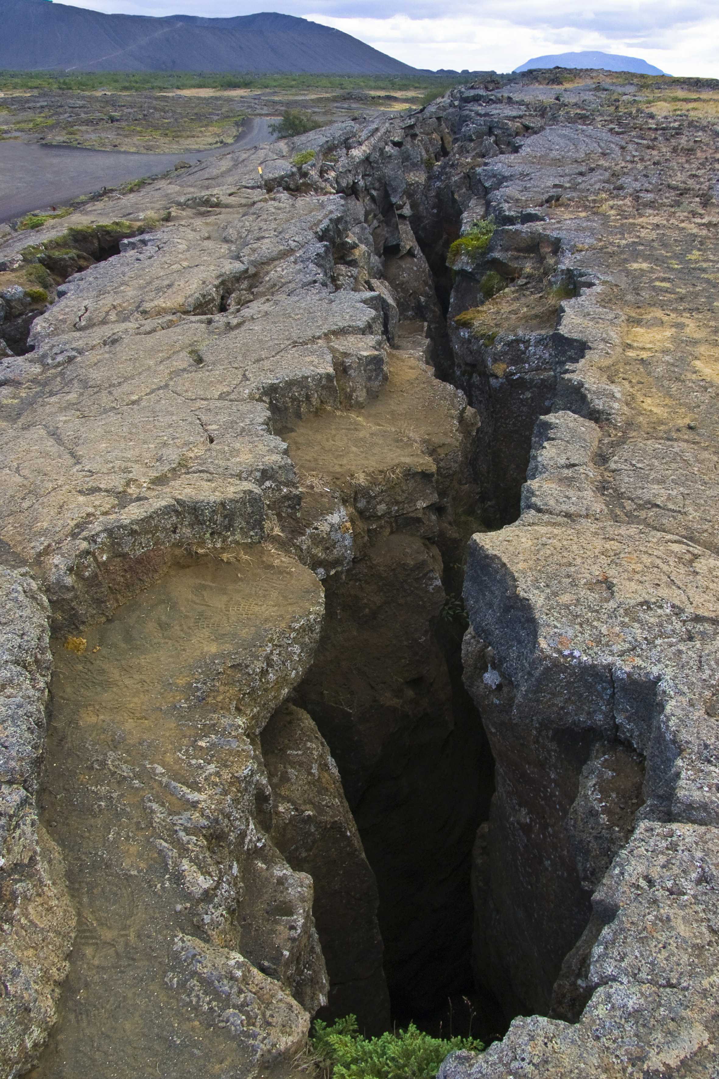Millwood Pines Tectonic Crack - Wrapped Canvas Photograph | Wayfair