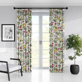 Colcha Linens Gabrielle Drapery Linen Floral Room Darkening Pinch Pleat ...