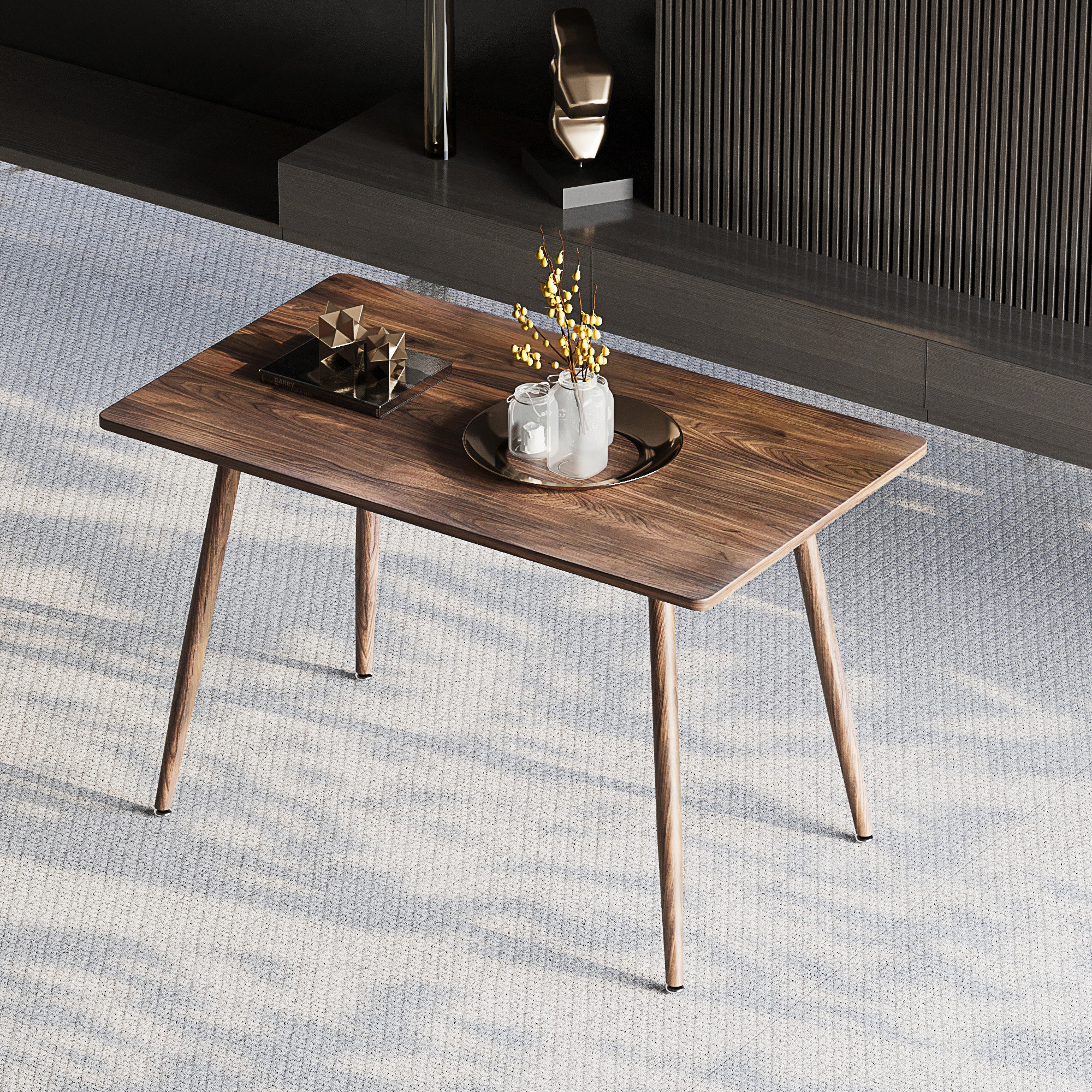 George Oliver Modern Minimalist Small Sized Dining Table, Computer Desk ...