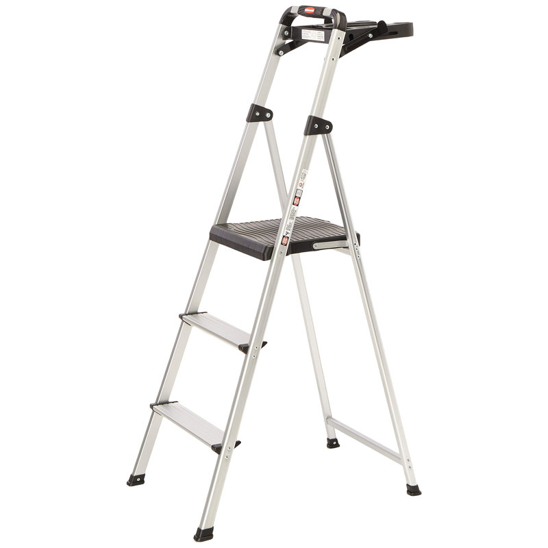 ColorLife 3 - Step Aluminum Lightweight Step Ladder | Wayfair