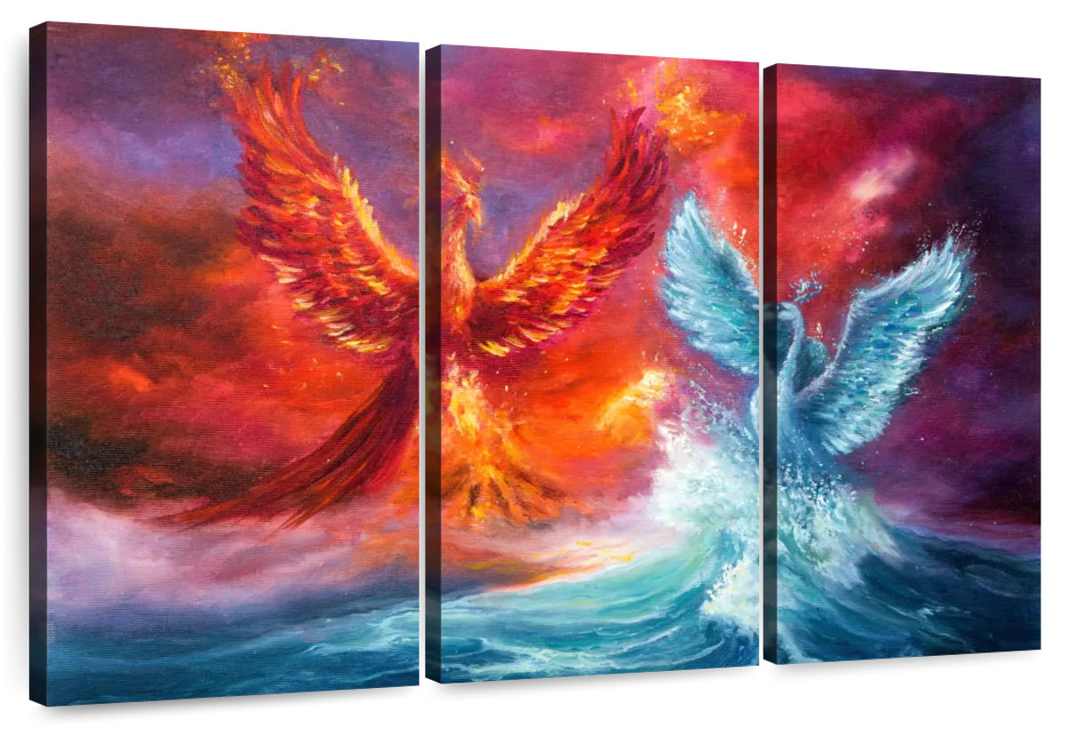 Trinx Kelan Fire Phoenix And Abyssal Swan | Wayfair
