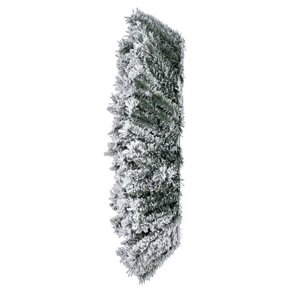 Ophelia & Co. 36" Flocked Utica Fir Artificial Unlit Wreath with 220 ...