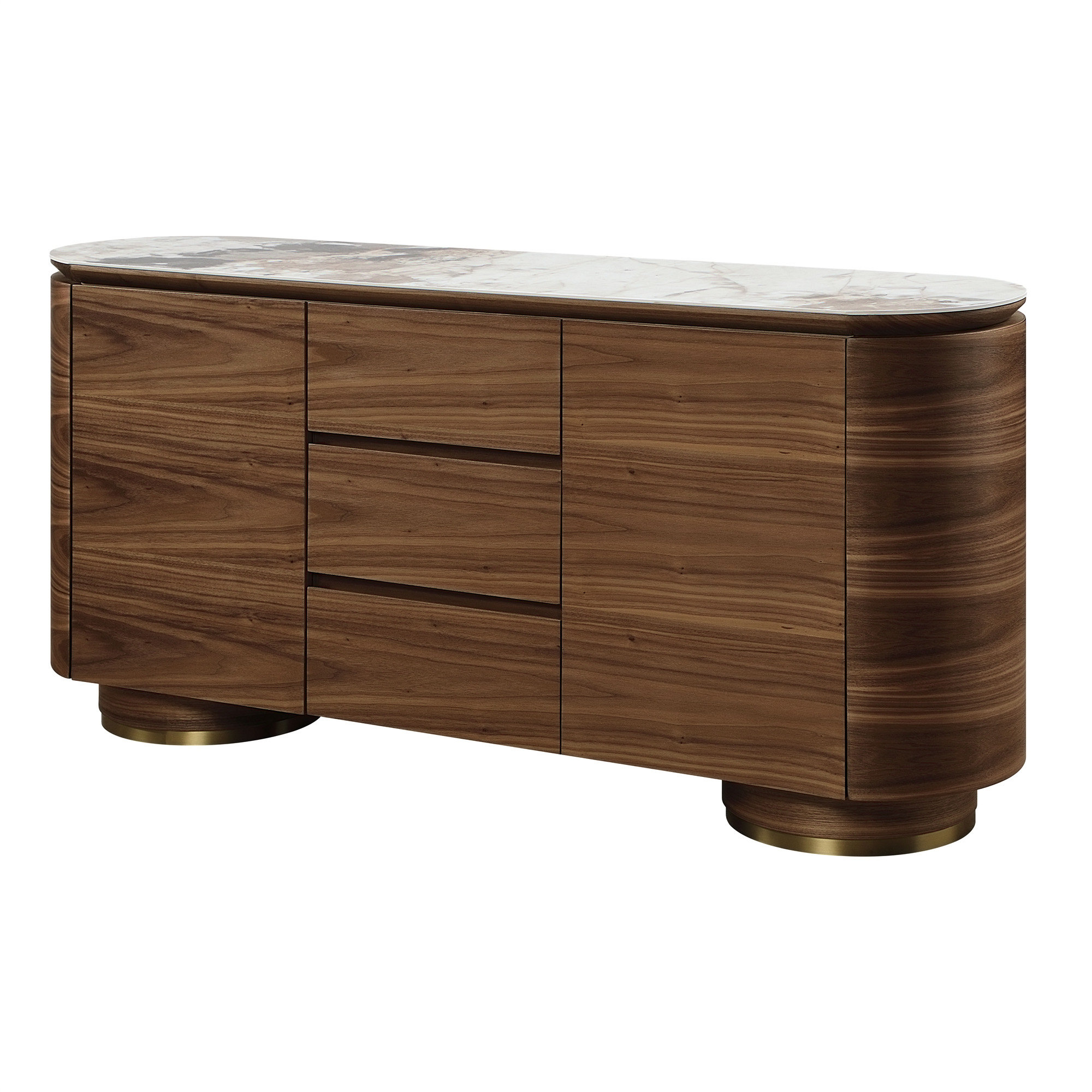 Latitude Run® Braydee 2 - Door Sideboard with Ceramic Top | Wayfair