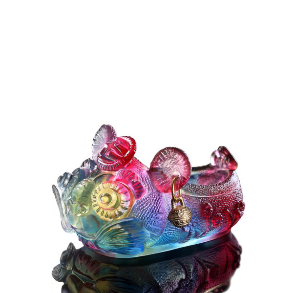 LIULI Crystal Art Crystal Tiger Figurine | Tiger Cub King | Wayfair