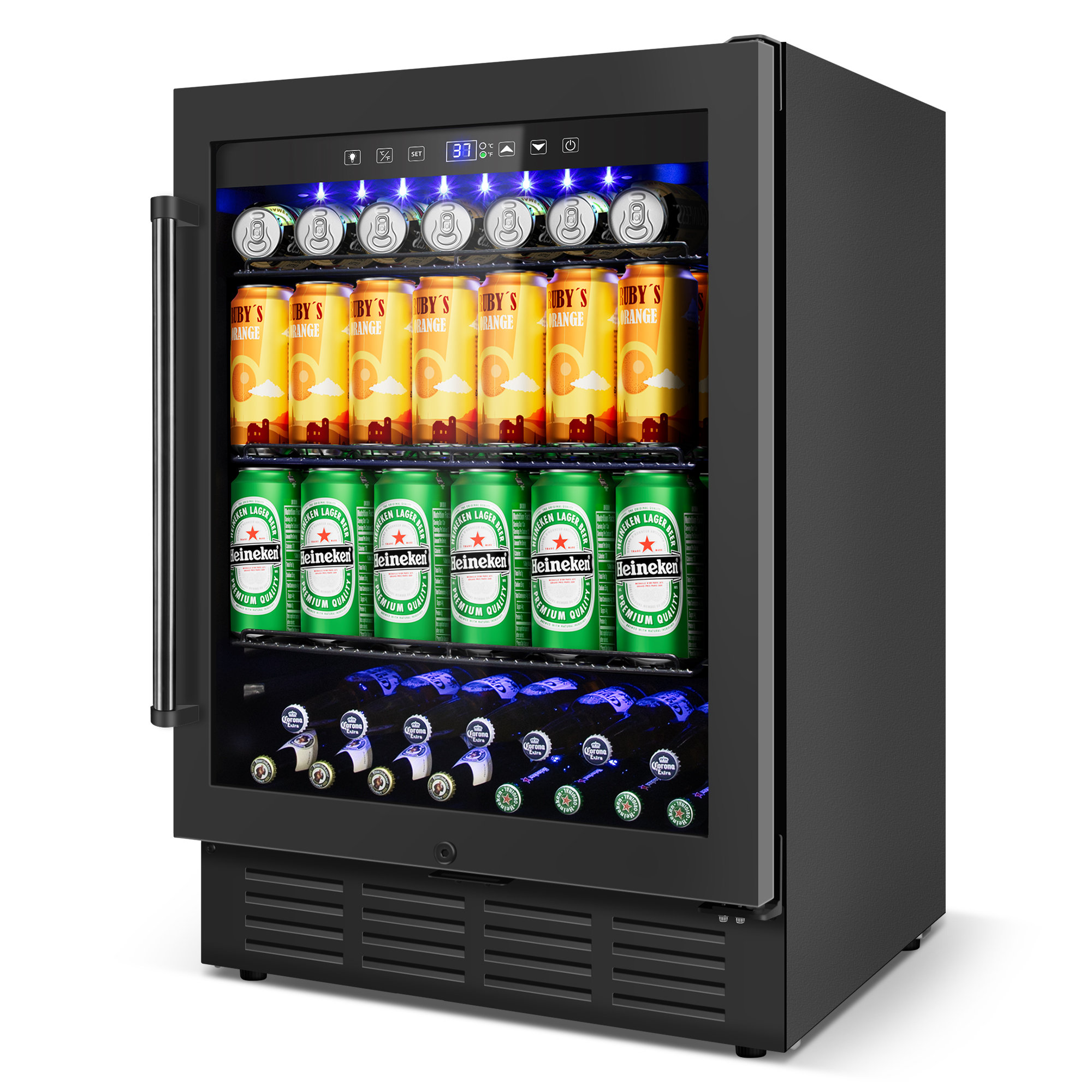 Velivi 24-inch 210 Can Freestanding/Built-in Beverage Cooler - Energy ...