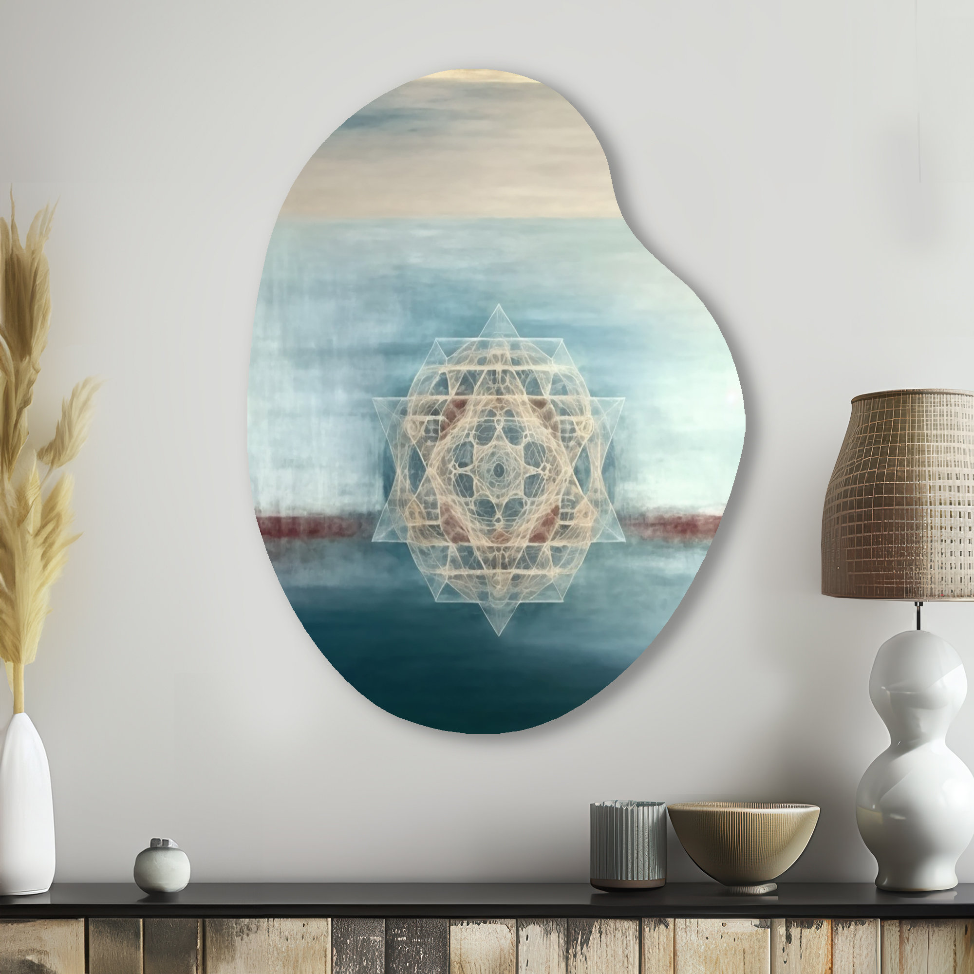 Design Art Sacred Geometry In Vintage Color Tones IX - Modern Geometric ...