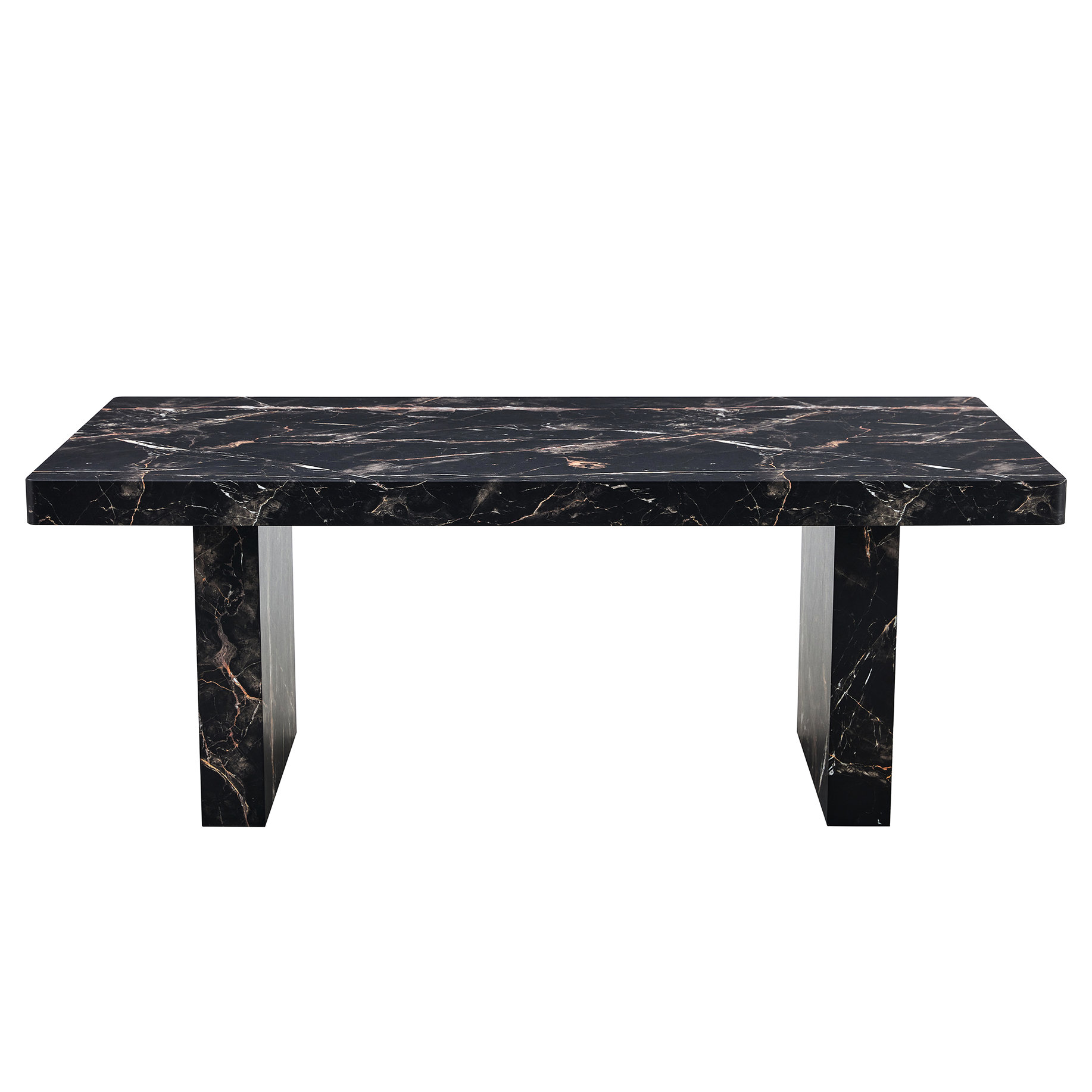 Ivy Bronx Dining Table With Marble Pattern For 8 - 10 People, Multi ...