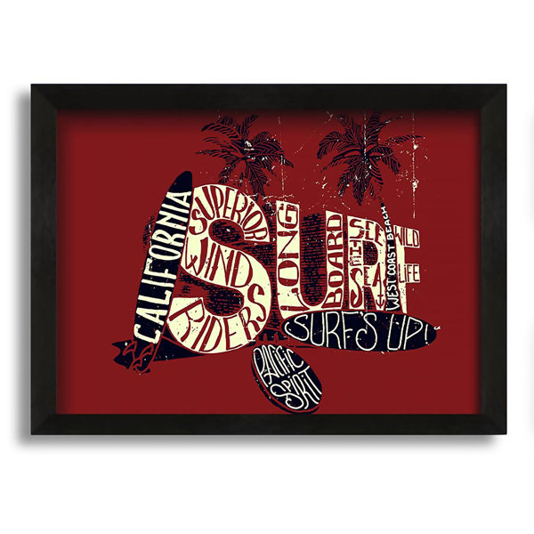 Maturi California Surf - Picture Frame Art Prints on Canvas | Wayfair.co.uk