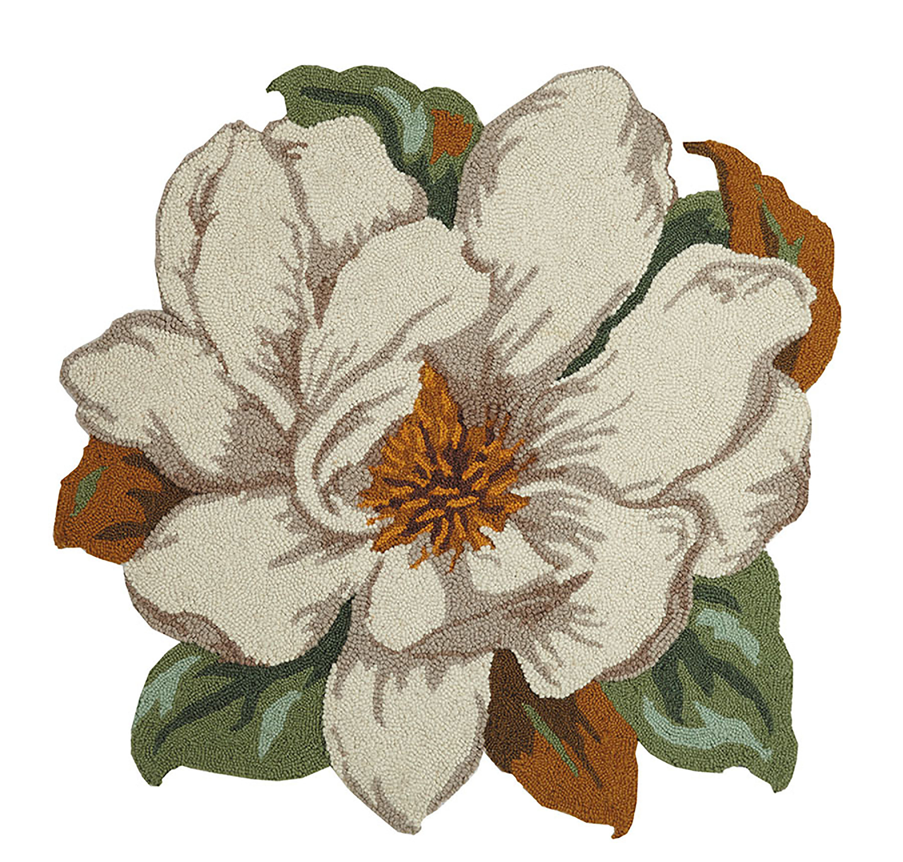 August Grove® Fogel Hand Hooked Wool Floral Rug - Wayfair Canada