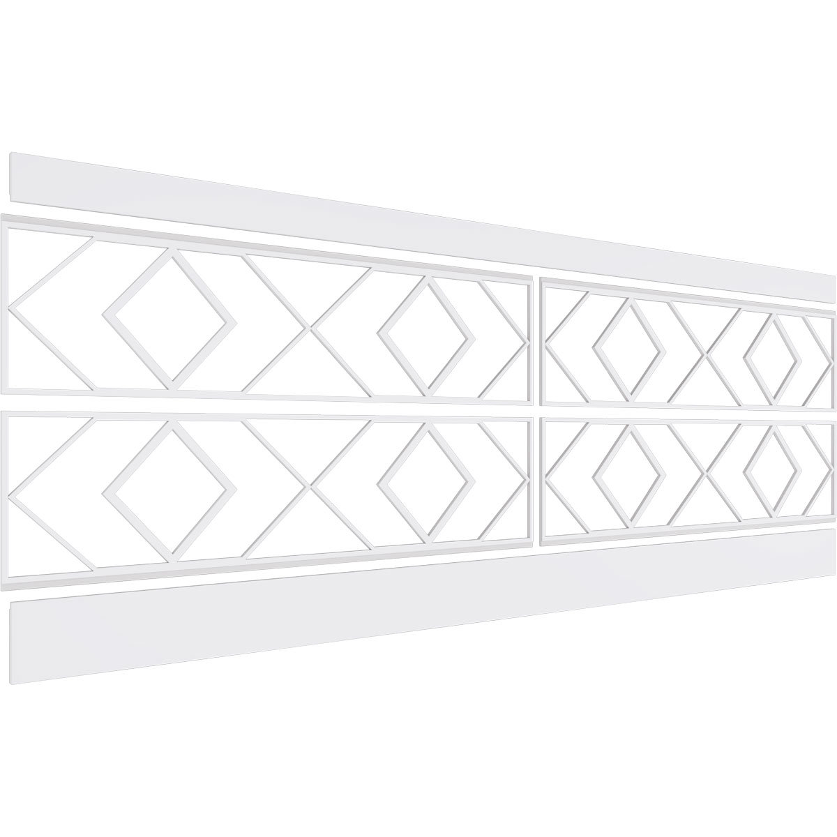 Ekena Millwork Hillrose PVC Wainscot Paneling Kit | Wayfair