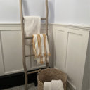 Kelly Clarkson Home Teak Wood Handmade 4 Rack Ladder 18" x 2" x 59 ...