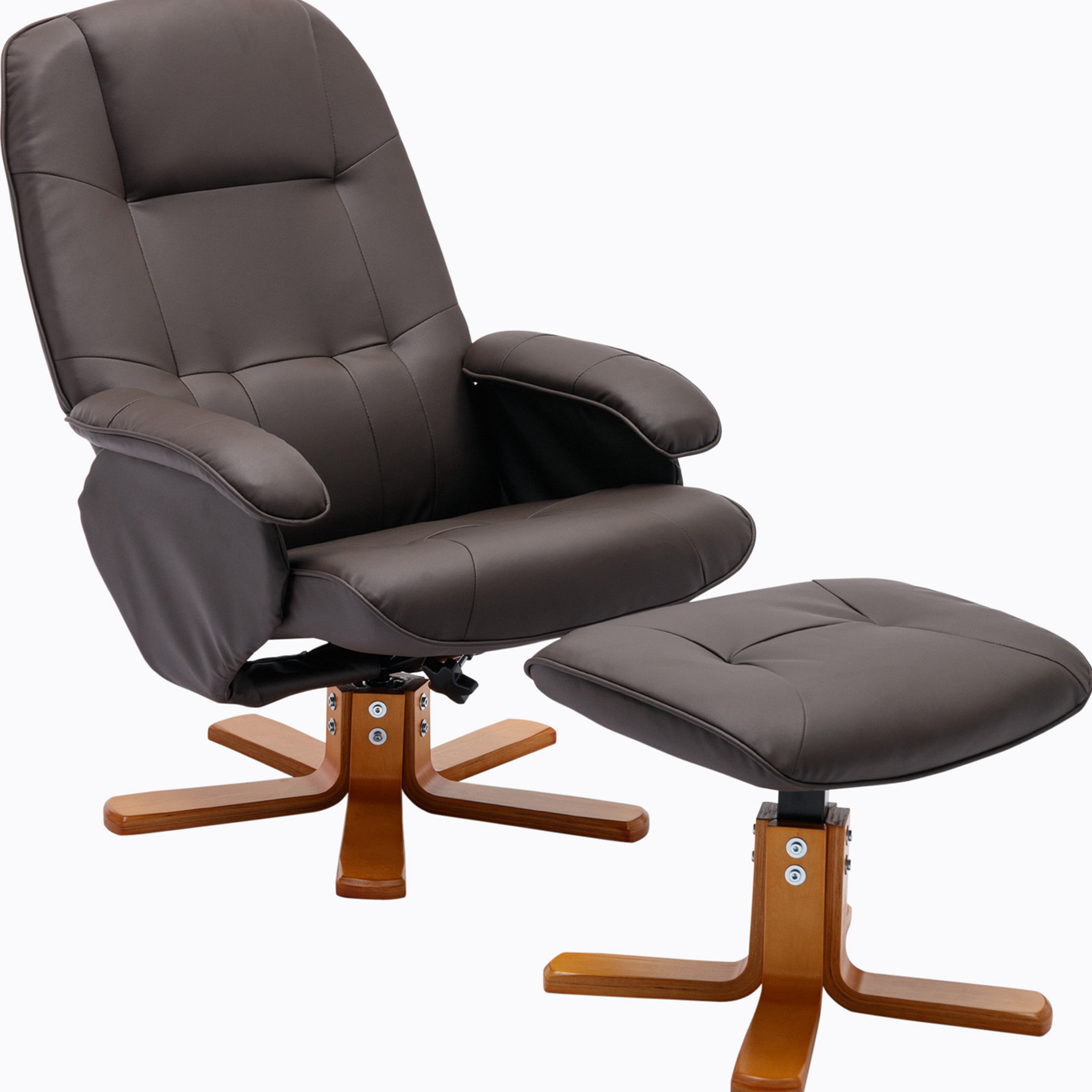 George Oliver Jessmarie Faux Leather Swivel Recliner | Wayfair