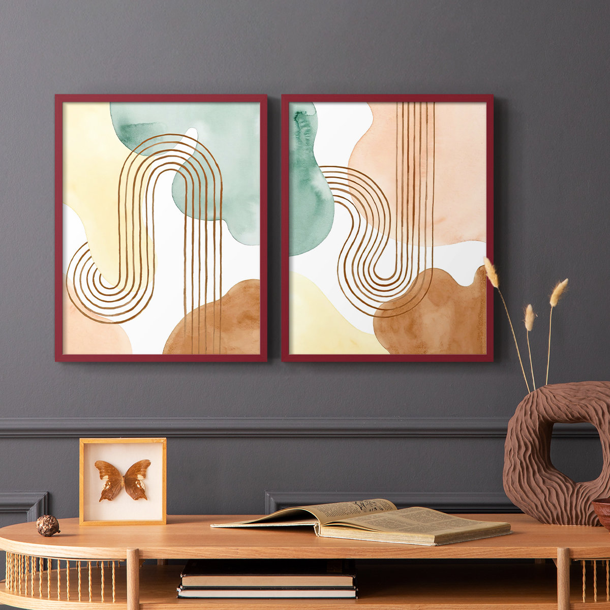 Wrought Studio™ Spring Shapes I-Premium Framed Print -Ready to Hang ...