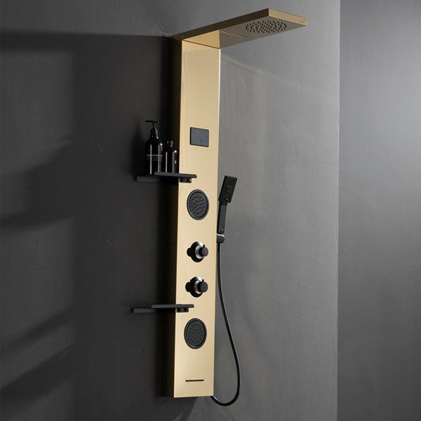 Gold Shower Panels You'll Love | Wayfair