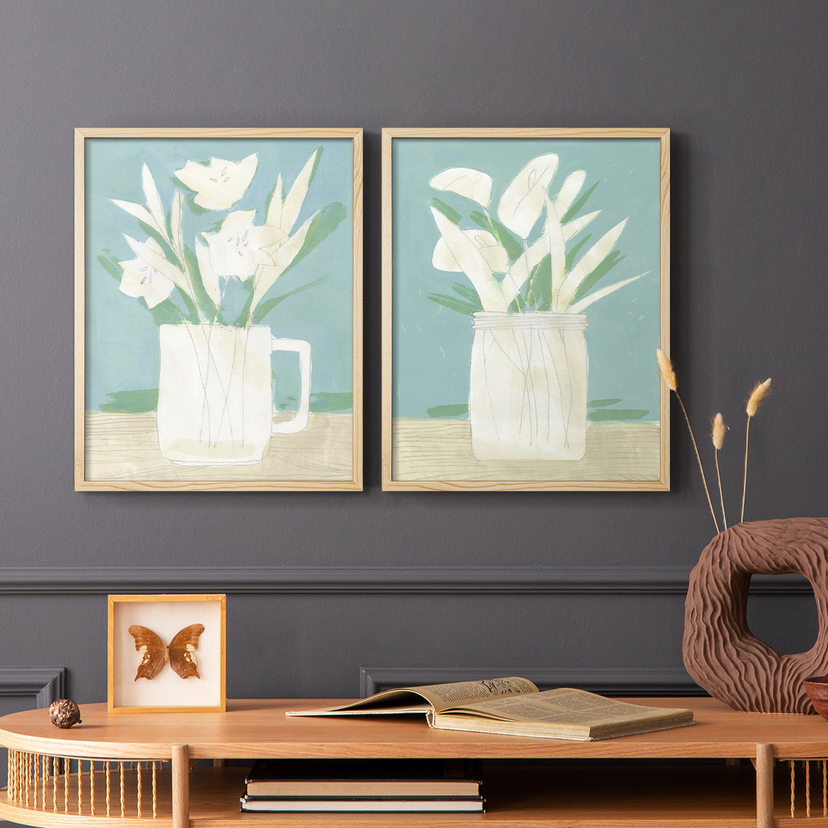 Winston Porter Muted Spring Arrangement III-Premium Framed Print -Ready ...