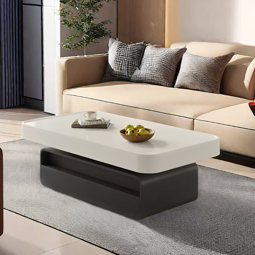 EXCEEB Italian Minimalist Modern Rectangular Coffee Table Coffee Table ...