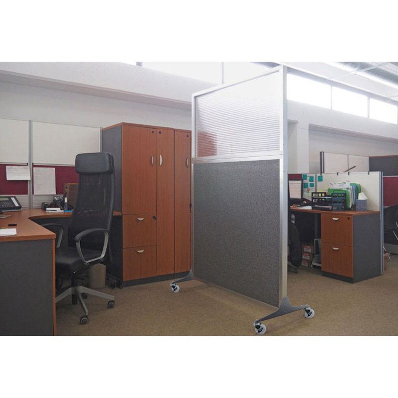 Versare 6' Tall Hush Screen Portable Partition - FrostedWindow | Wayfair