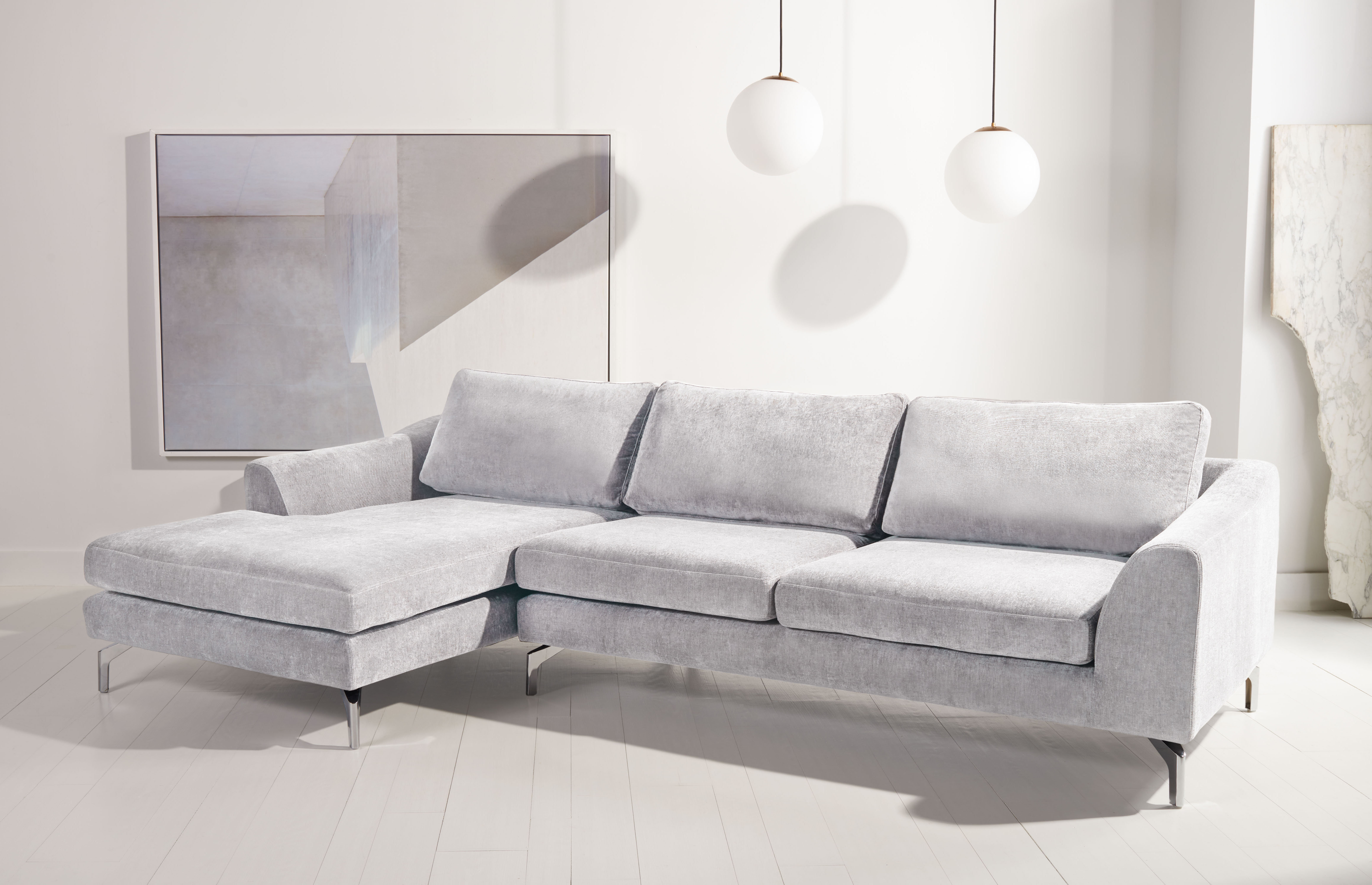 Brayden Studio® Anyya 105.5'' Wide Silk Sofa & Chaise | Wayfair