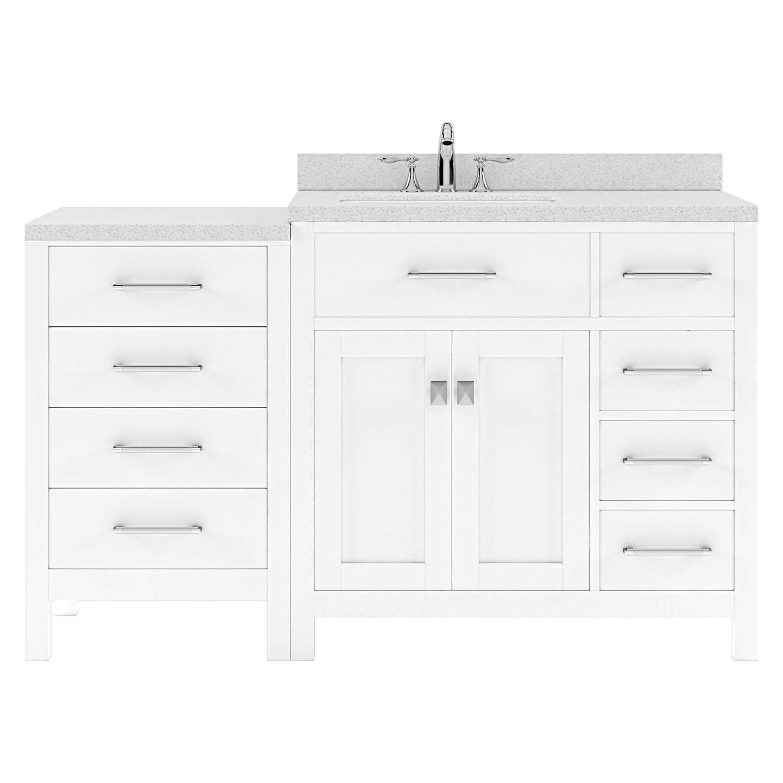 Latitude Run® Aelish Parkway 57" Single Bath Vanity With White Quartz ...