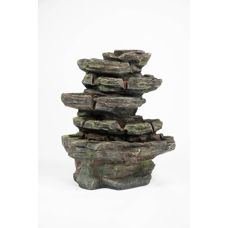 Hi-Line Gift Ltd. Stone Multi-Level Fountain with Light & Reviews ...