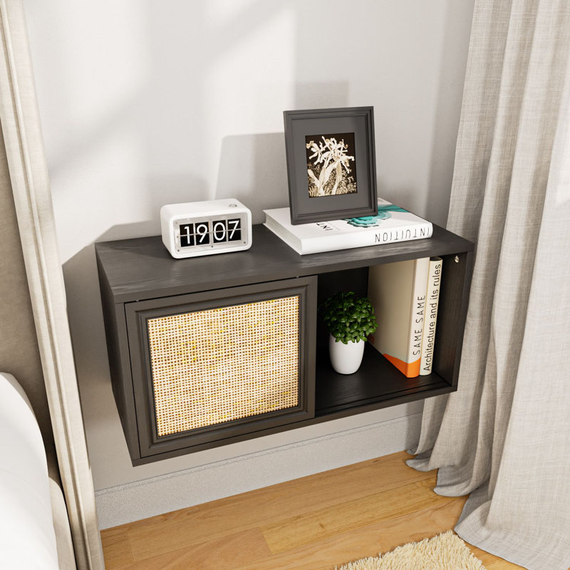 Bay Isle Home™ Wall Cabinet Storage-Rattan Floating Cabinet | Wayfair