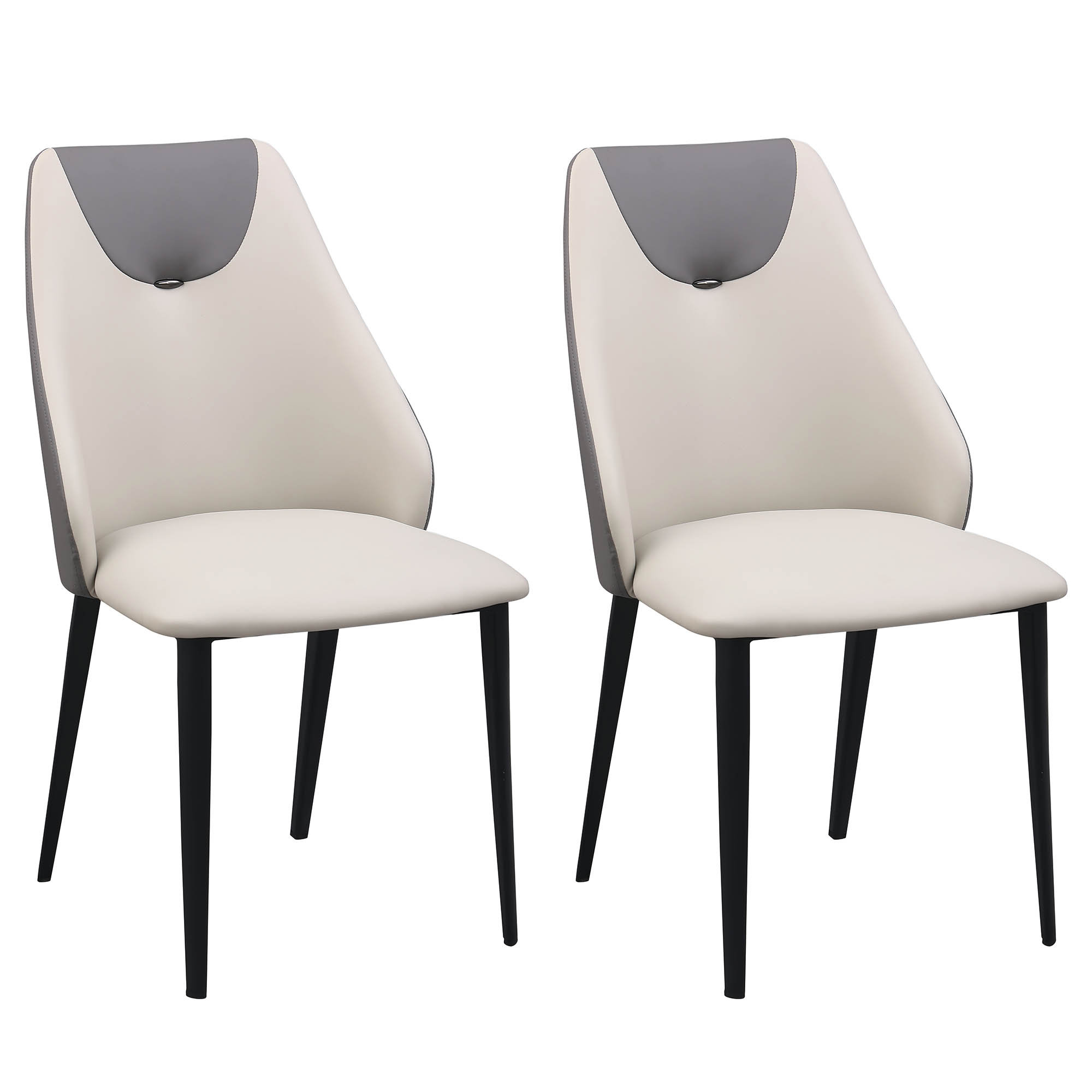 Wrought Studio™ Catoria Contemporary 2-Tone Side Chair w/ Steel Legs ...