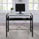 Ebern Designs Glass Top Metal Base Computer Desk & Reviews | Wayfair