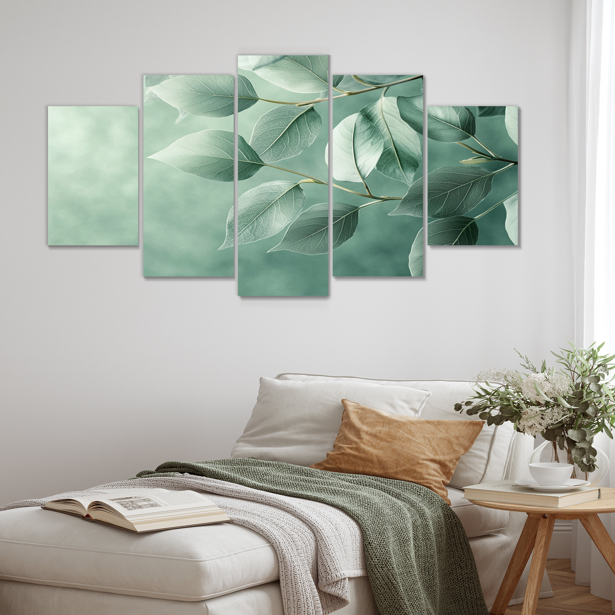 Winston Porter Monochrome Jade Leaves Lus Layers I - Jade Wall Art ...