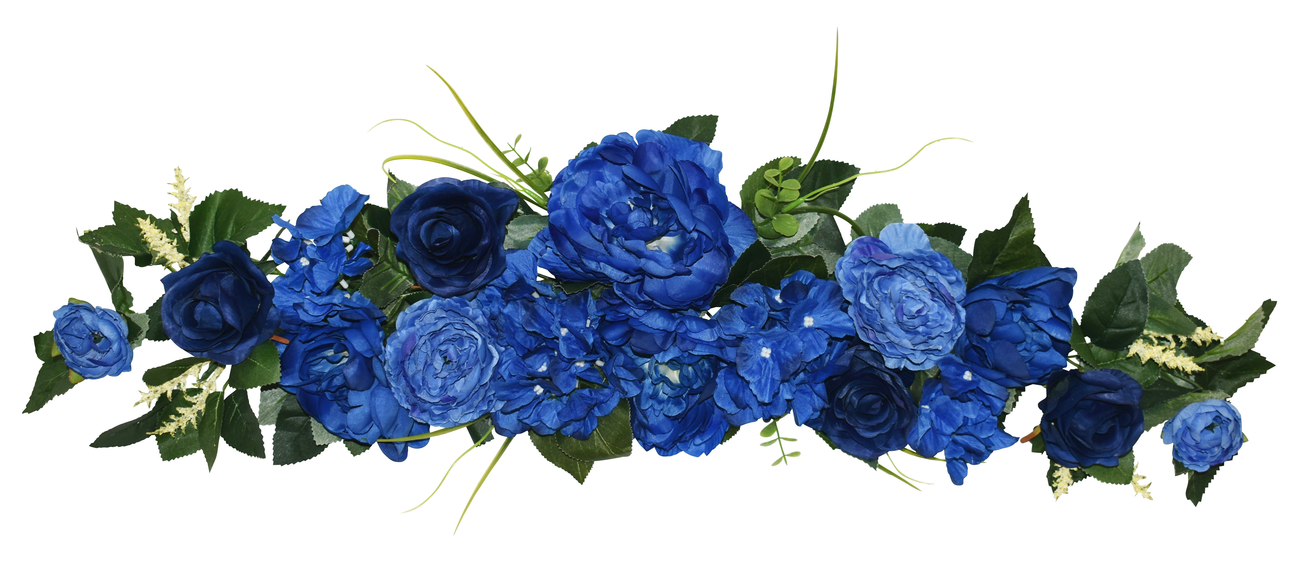 Primrue 32" Blue Peony Rose Hydrangea Swag & Reviews - Wayfair Canada
