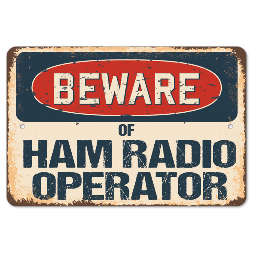 SignMission Beware of Ham Radio Operator Rustic Sign Funny Home Decor ...