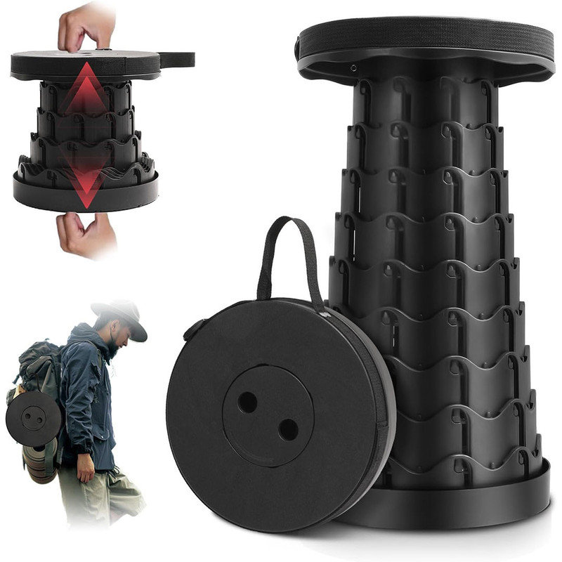 Latitude Run® Collapsible Stool, Portable Stool Load Capacity 550lbs ...