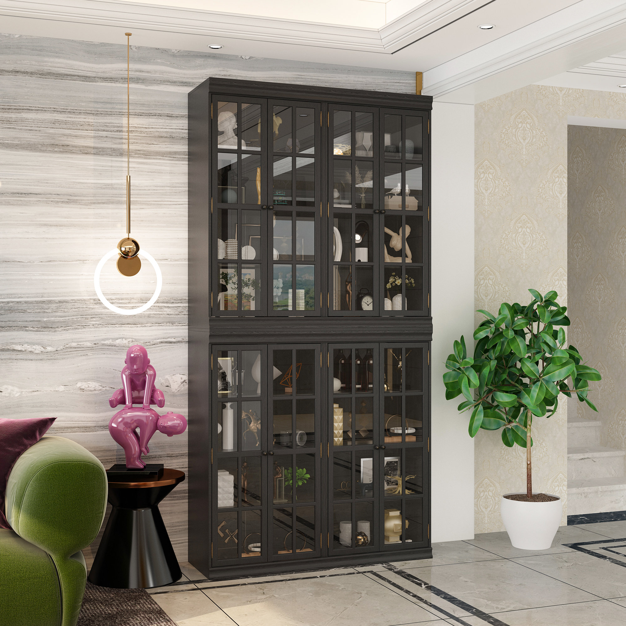 Morinome 8 Tier 8 Glass Door Display Case - Wayfair Canada