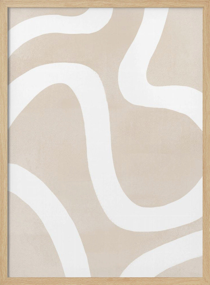 Brayden Studio® "Squiggly Abstract Art" Framed Textured Wall Art | Wayfair