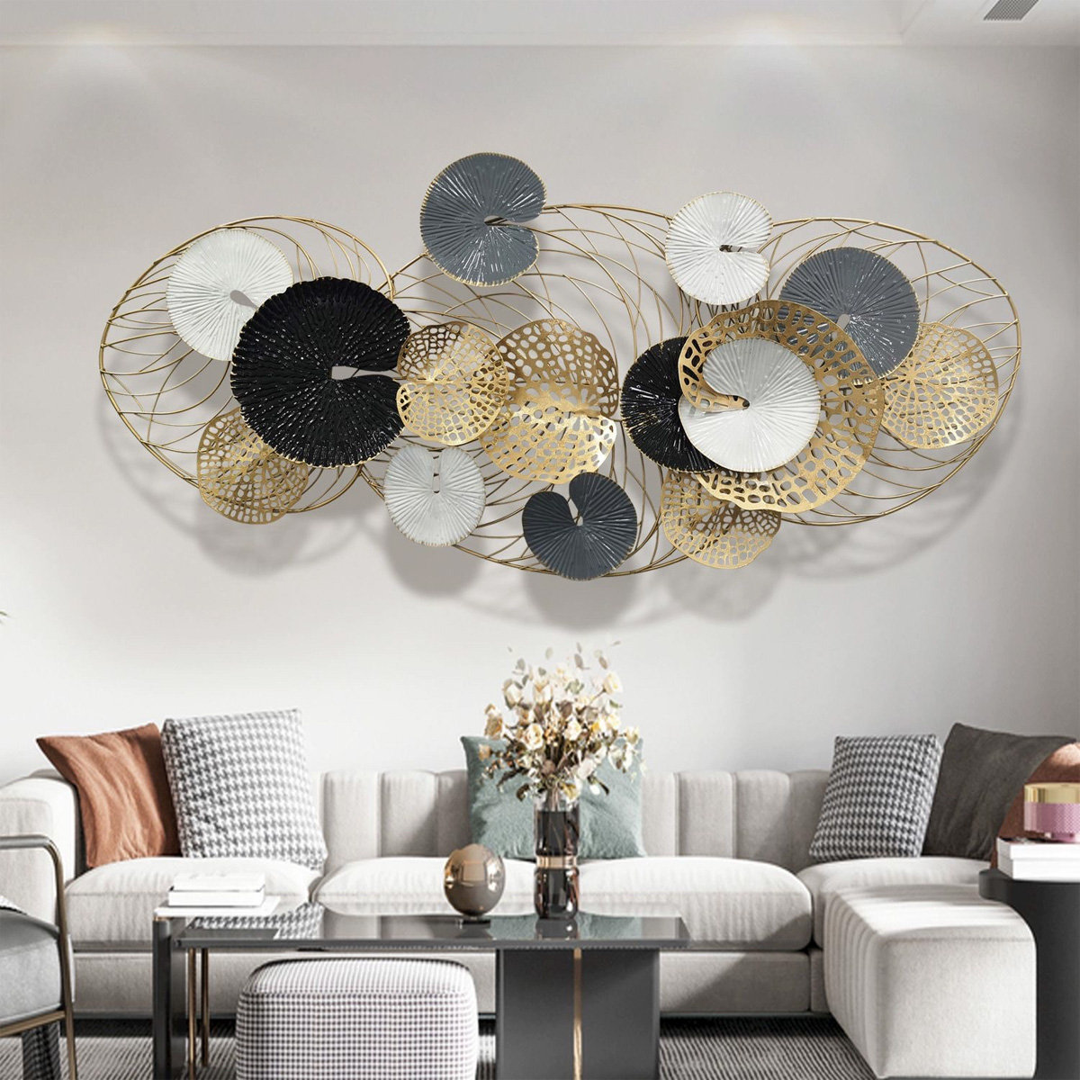 Everly Quinn Three-Dimensional Wall Decorations, Light Luxury, Wrought ...