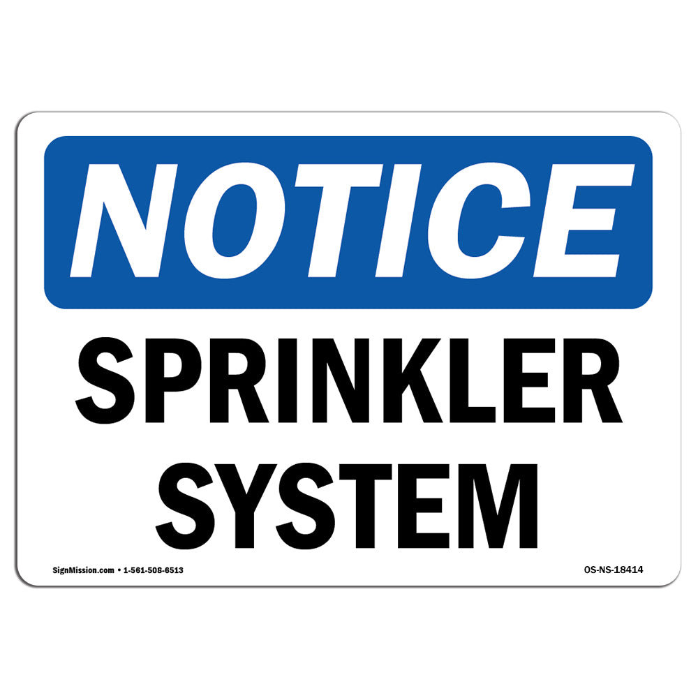 SignMission Notice - Sprinkler System Sign - Wayfair Canada