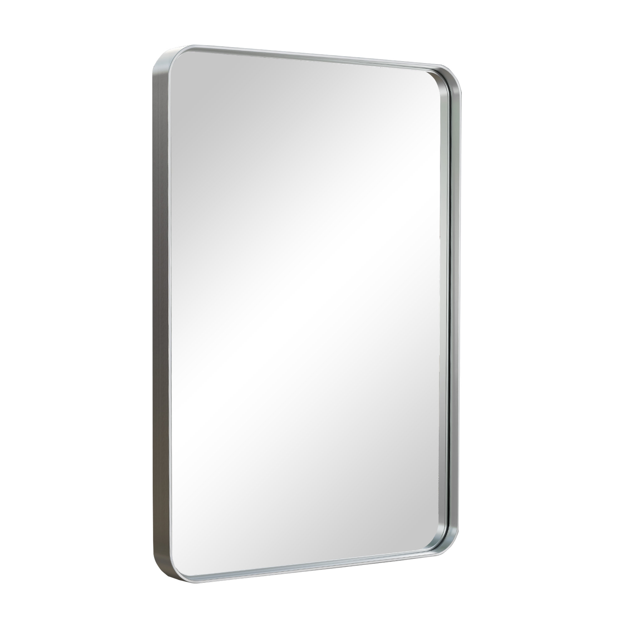 Mercer41 Modern Rounded Rectangle Alloy Aluminium Framed Wall-Mounted ...