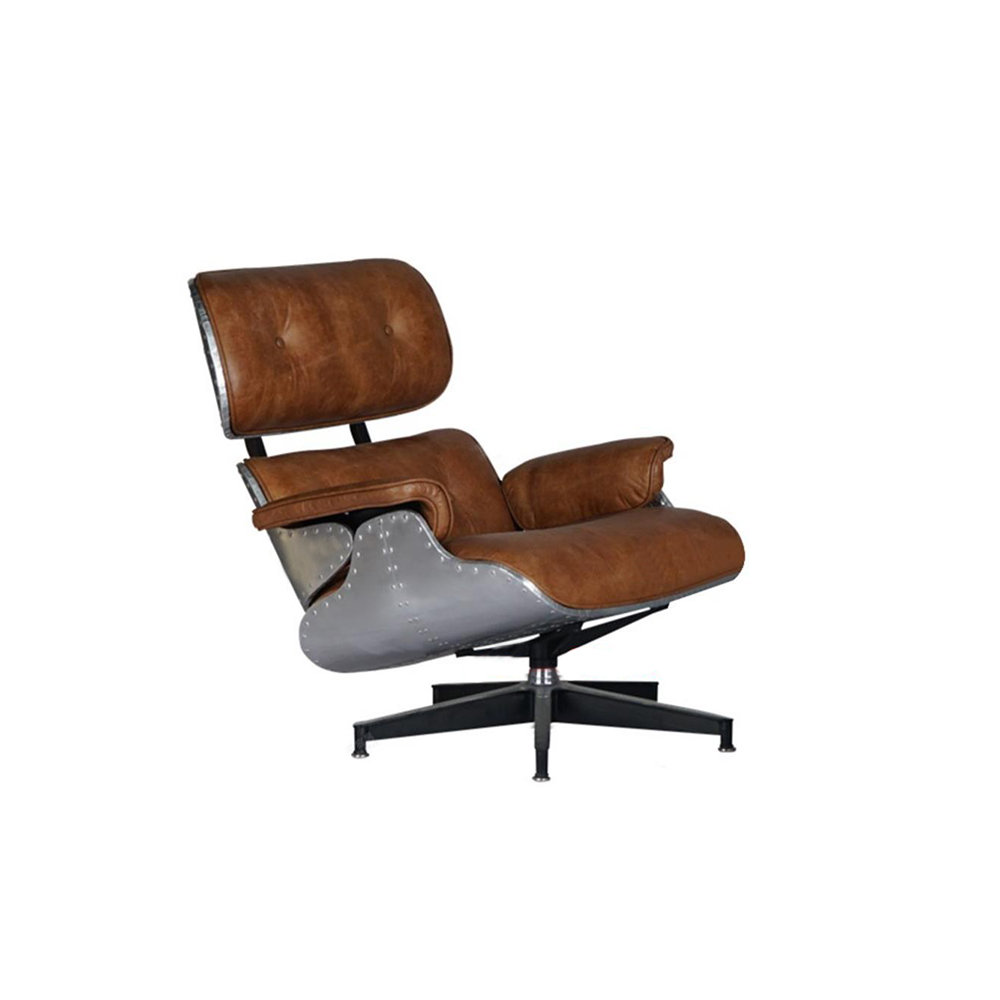 Jes Design Industrial Aluminum Skin Rivets Leisure Recliner 33.86 ...