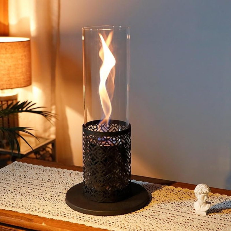 Invenitiah Portable Tabletop Fire Pit 15.5''H Clean-Burning Bio Ethanol ...