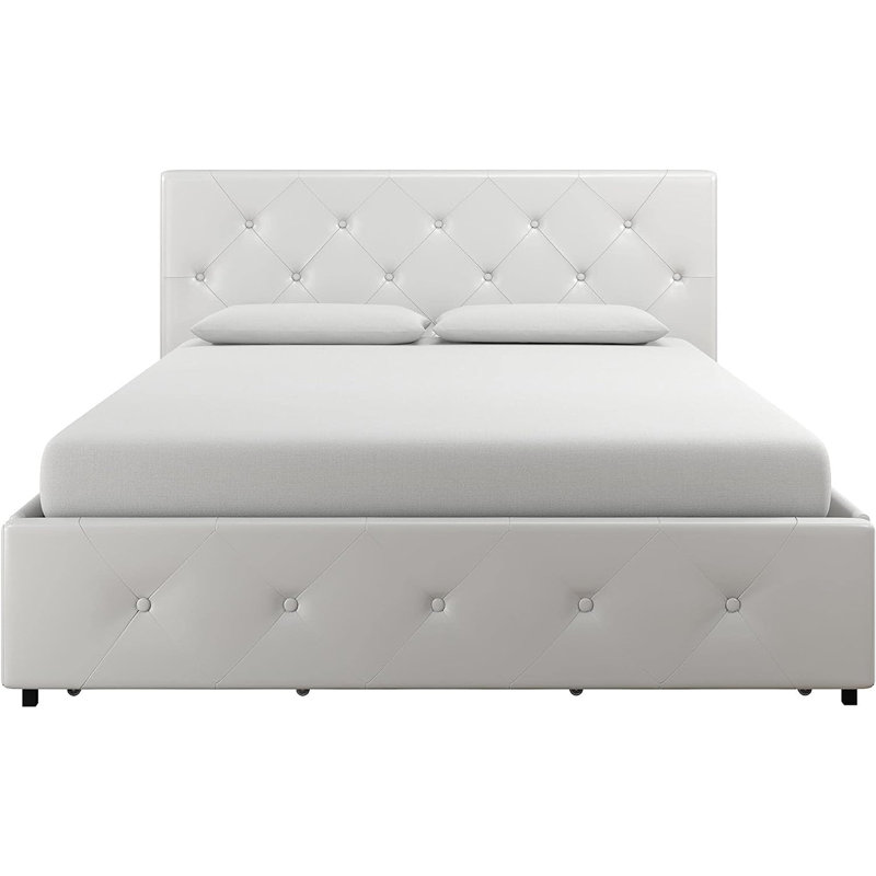 Red Barrel Studio® Aybri Vegan Leather Platform Storage Bed & Reviews ...