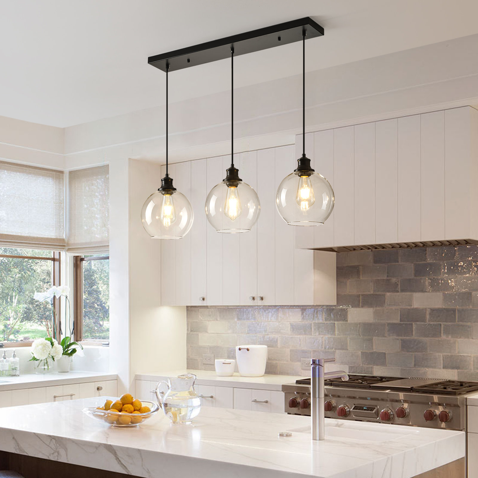 Breakwater Bay Concow 3 - Light Kitchen Island Bulb Pendant & Reviews ...