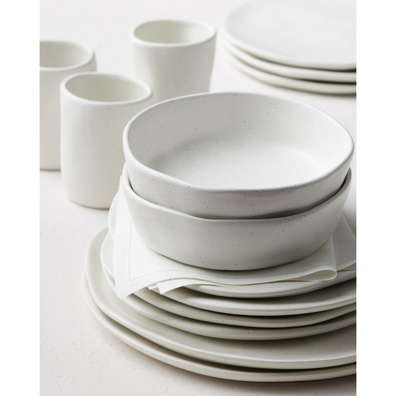 Stone by Mercer Project Hekonda Debossed 16-Piece Dinnerware Set ...