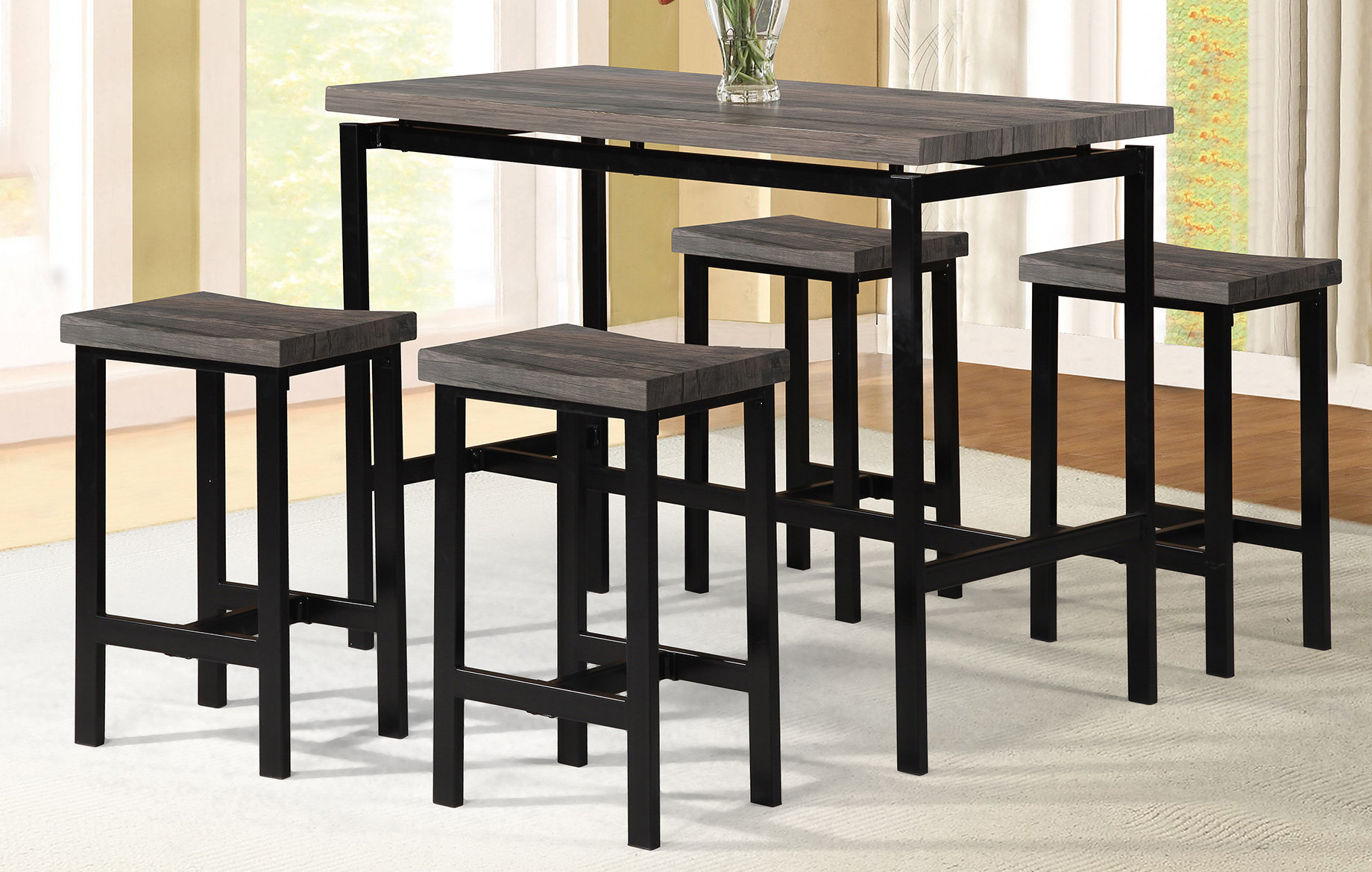 Wrought Studio Denzel 5 - Piece Counter Height Dining Set & Reviews ...