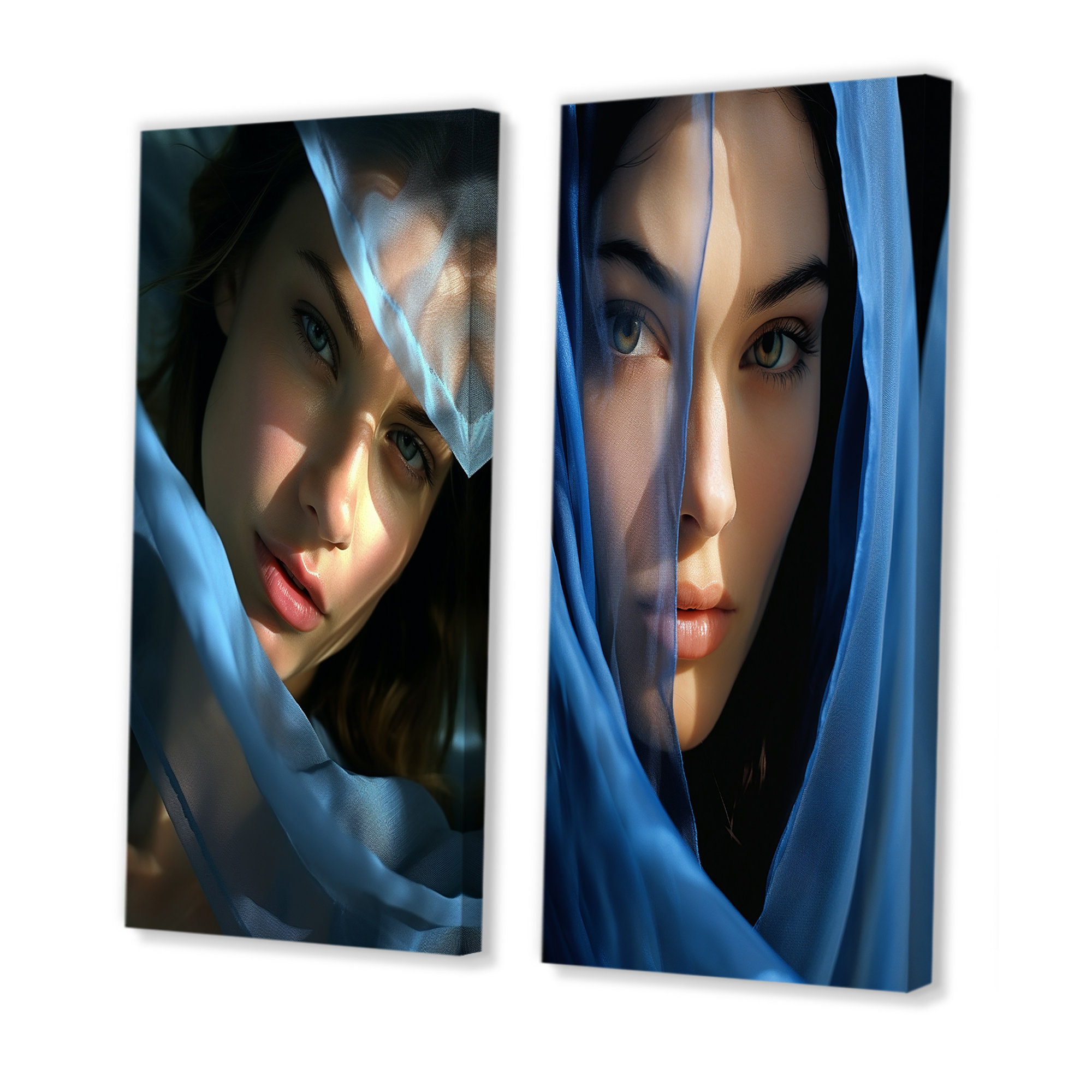 Latitude Run® Azure Maiden Woman Eye - Woman Wall Art Living Room Set ...