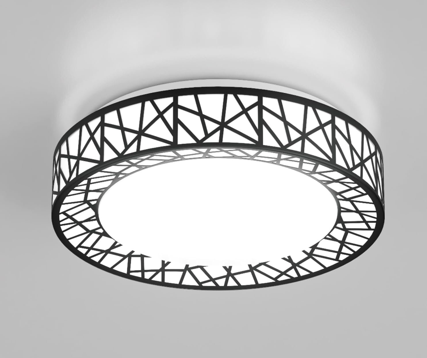 MABOSY 12 Inch Flush Mount Ceiling Light Modern Black LED Ceiling Light ...
