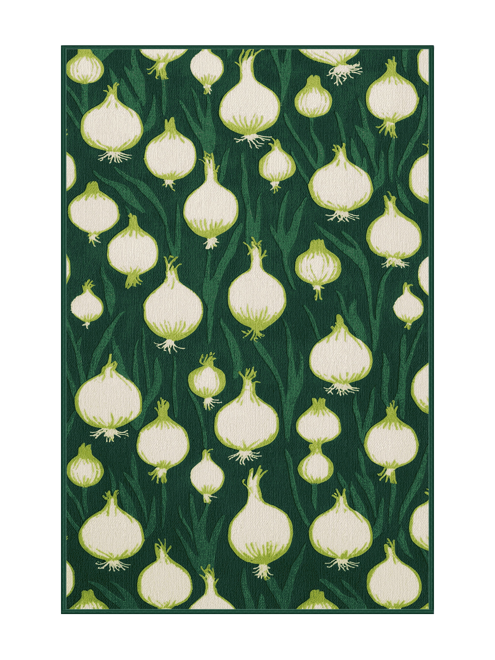 One Allium Way® Washable Welsh Onion Vegetables Area Rug | Wayfair